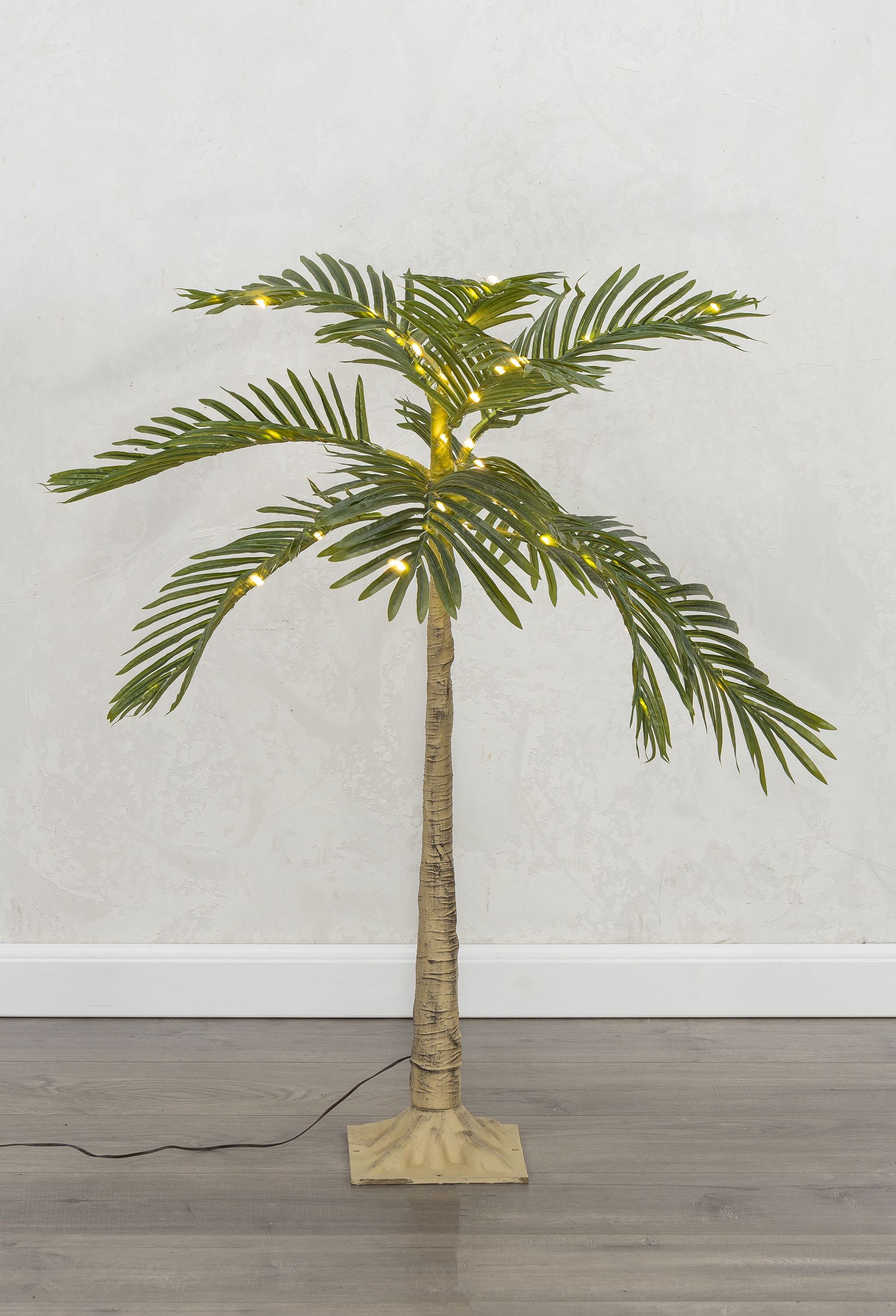 Illuminated Garden: 4 Foot Palm Tree - 55 Warm White LED Micro Lights ...