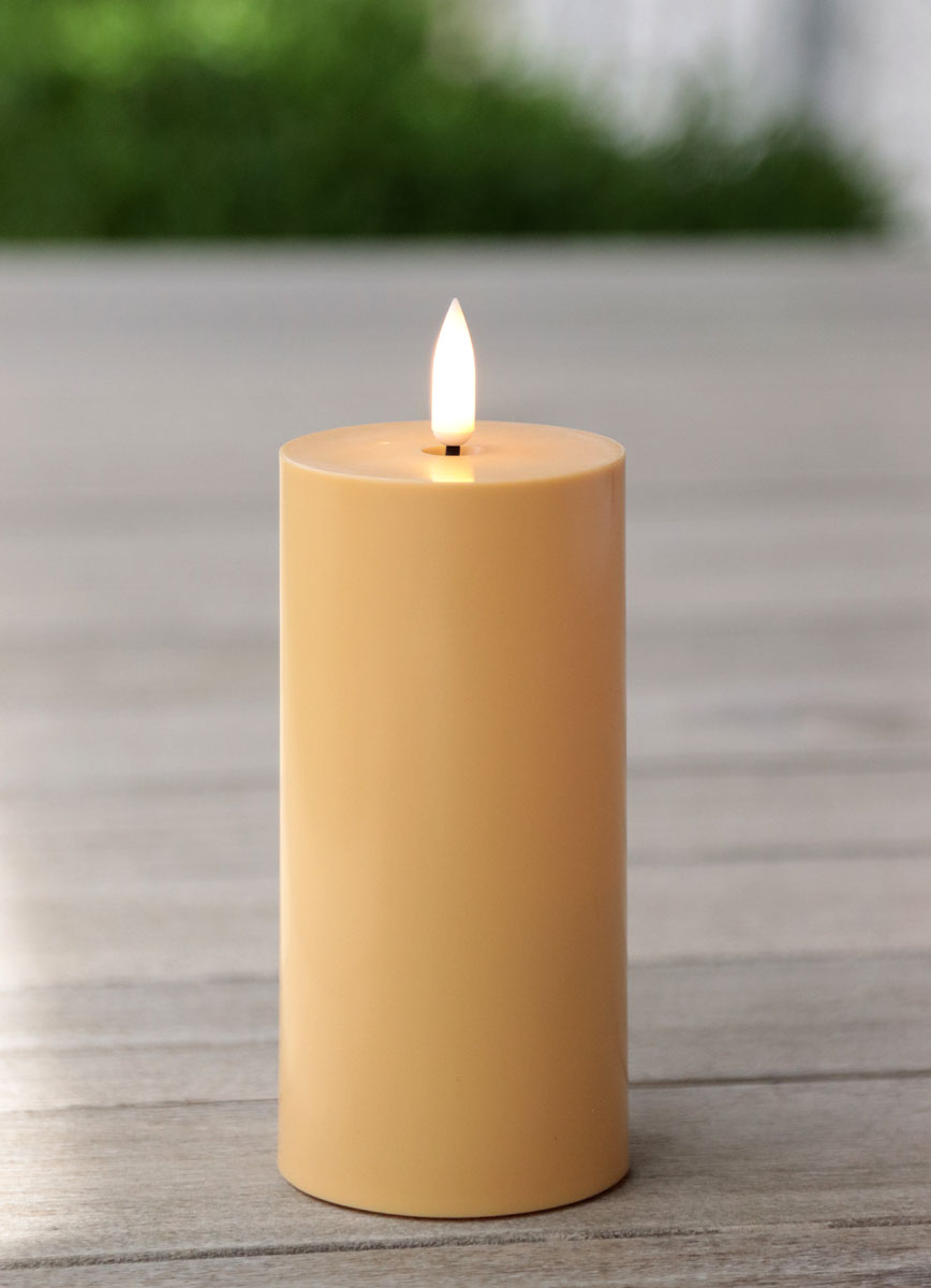 Illuminated Garden: Set of 3 Yellow Outdoor Flameless Candles - Timer ...